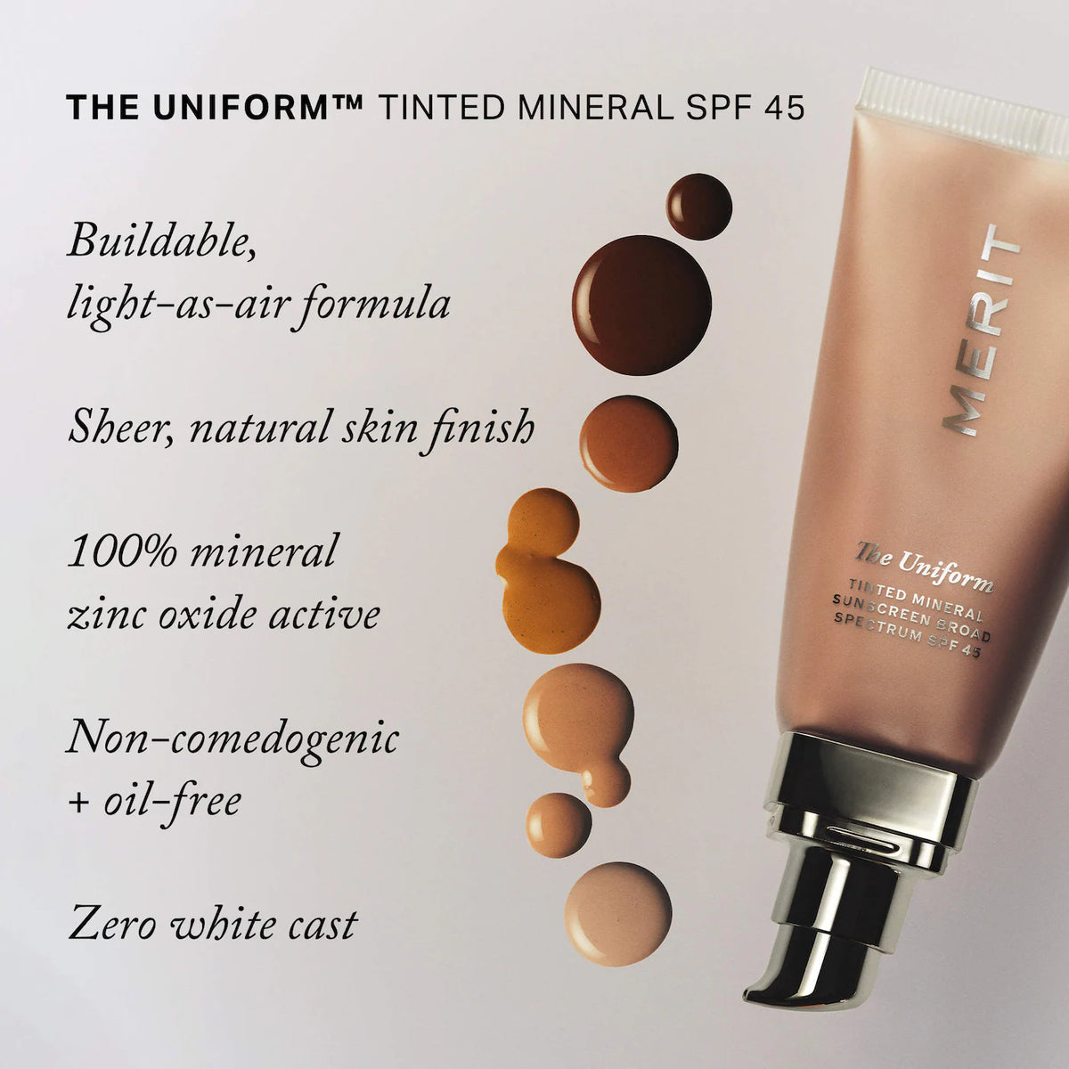 The Uniform™ Tinted Mineral Sunscreen Broad Spectrum SPF 45 (Tinta de ...